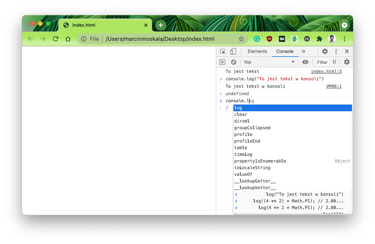 Pierwszy program w JavaScript