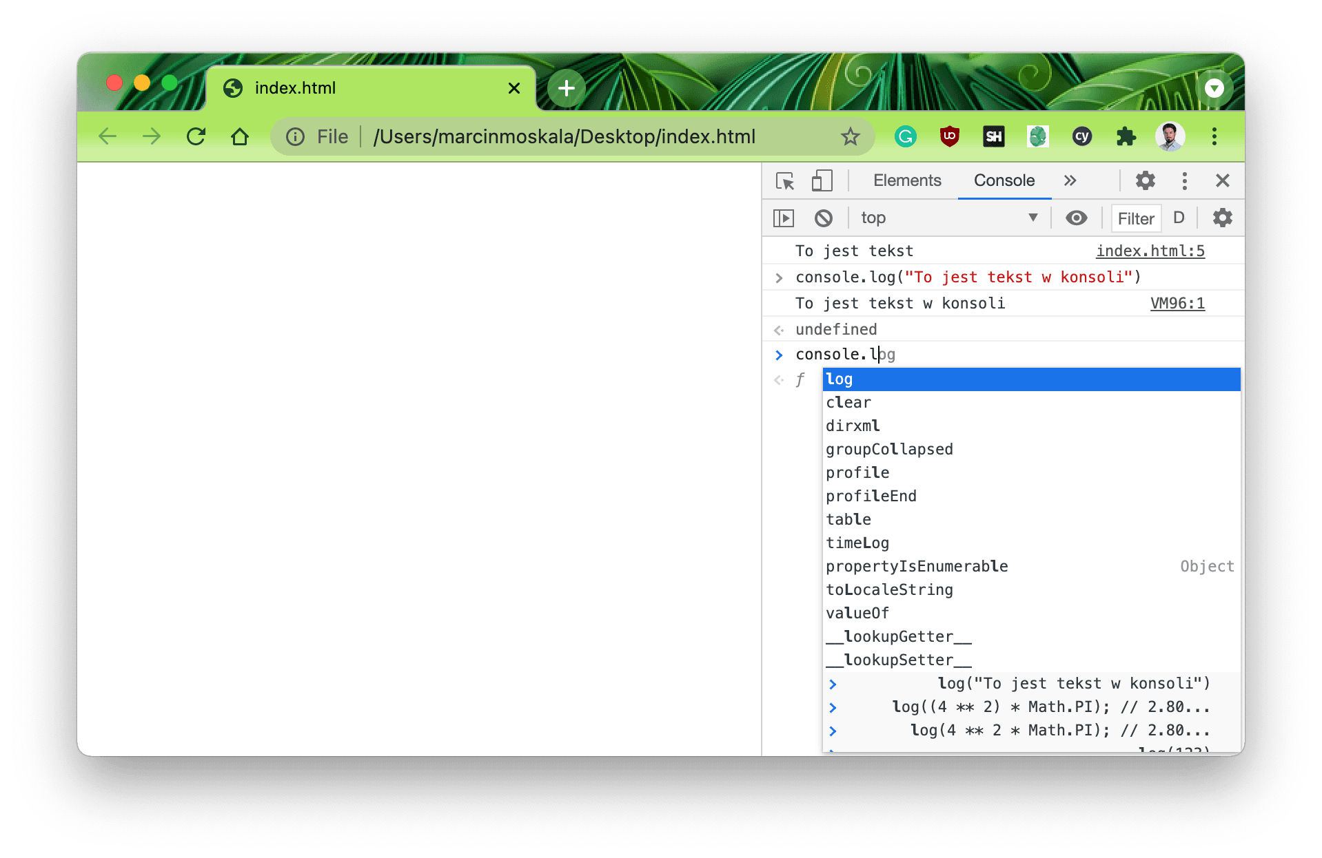Pierwszy program w JavaScript