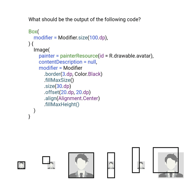 How modifiers order affects Compose UI appearance