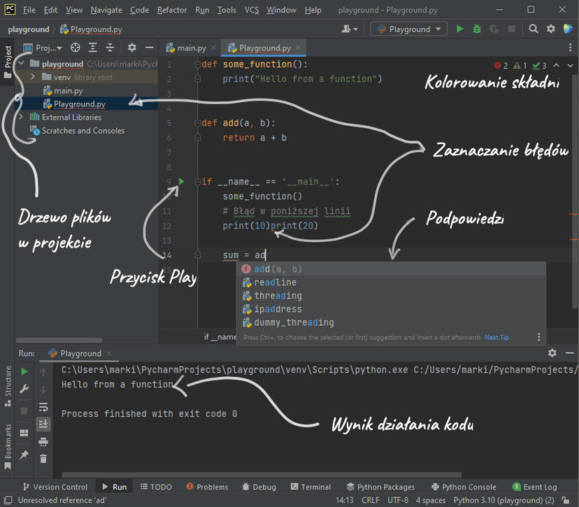 Pierwszy program w Pythonie